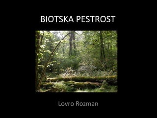 Biotska pestrost | PPT