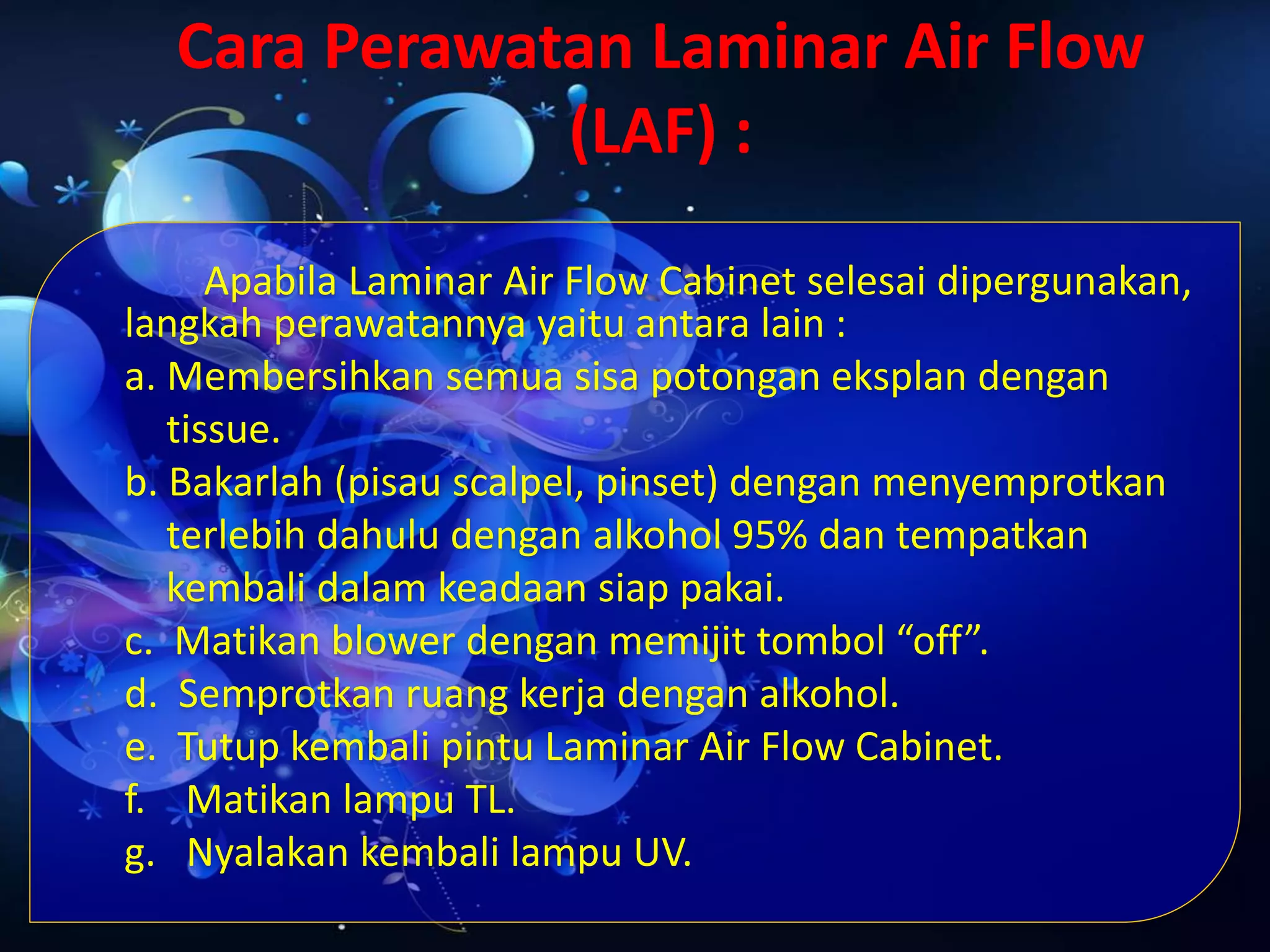 BIOUnnes_Lamina air flow (LAF) | PPTX