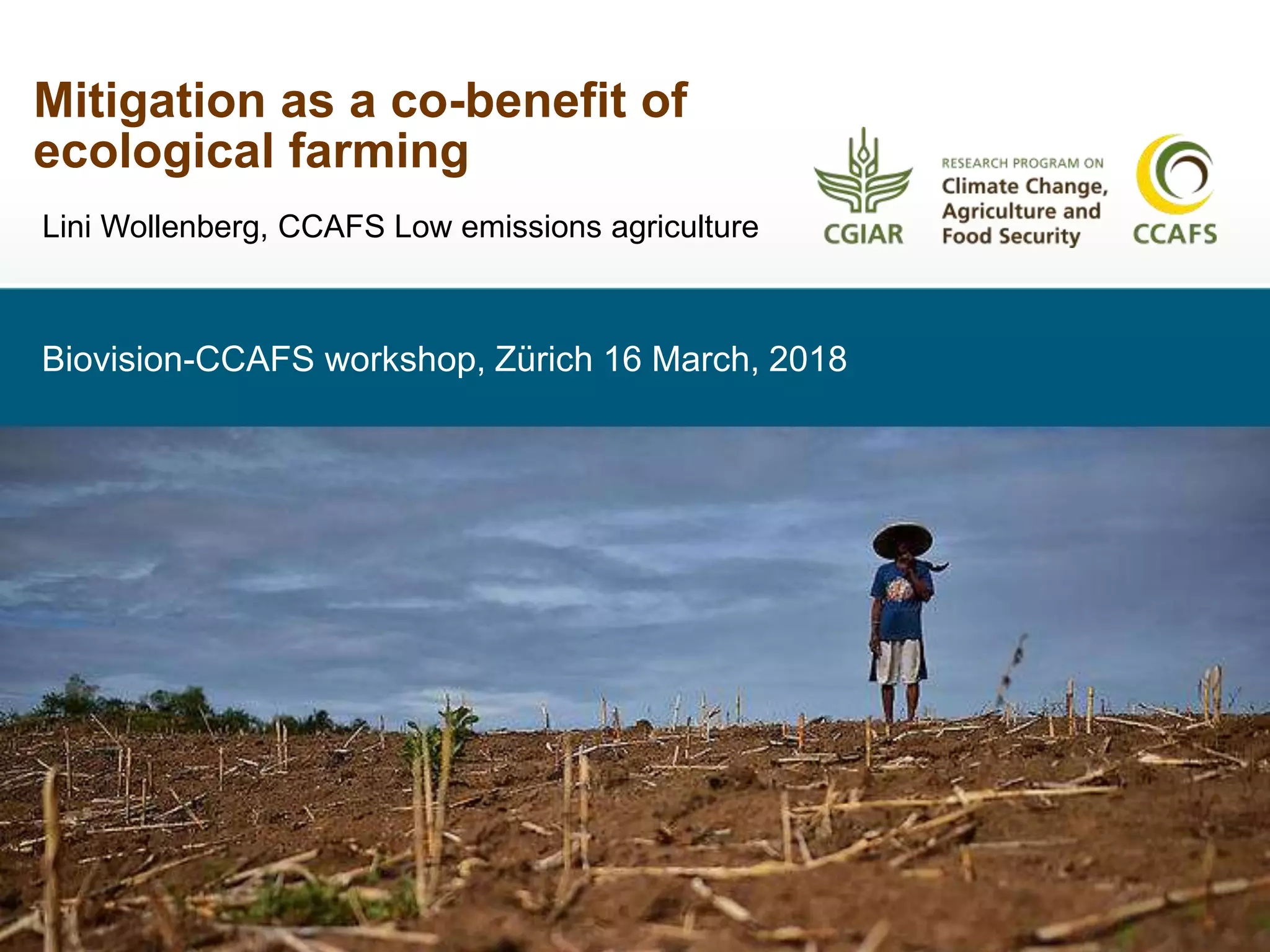 Mitigation as a co-benefit of ecological farming | PPT