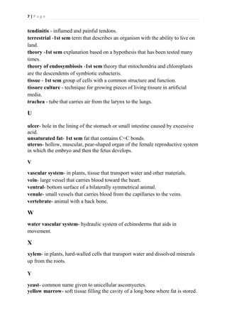 Bio vocabulary | PDF