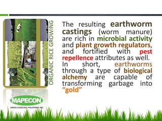 Converting Biodegradable Wastes into Green Charcoal & Vermicast | PPTX
