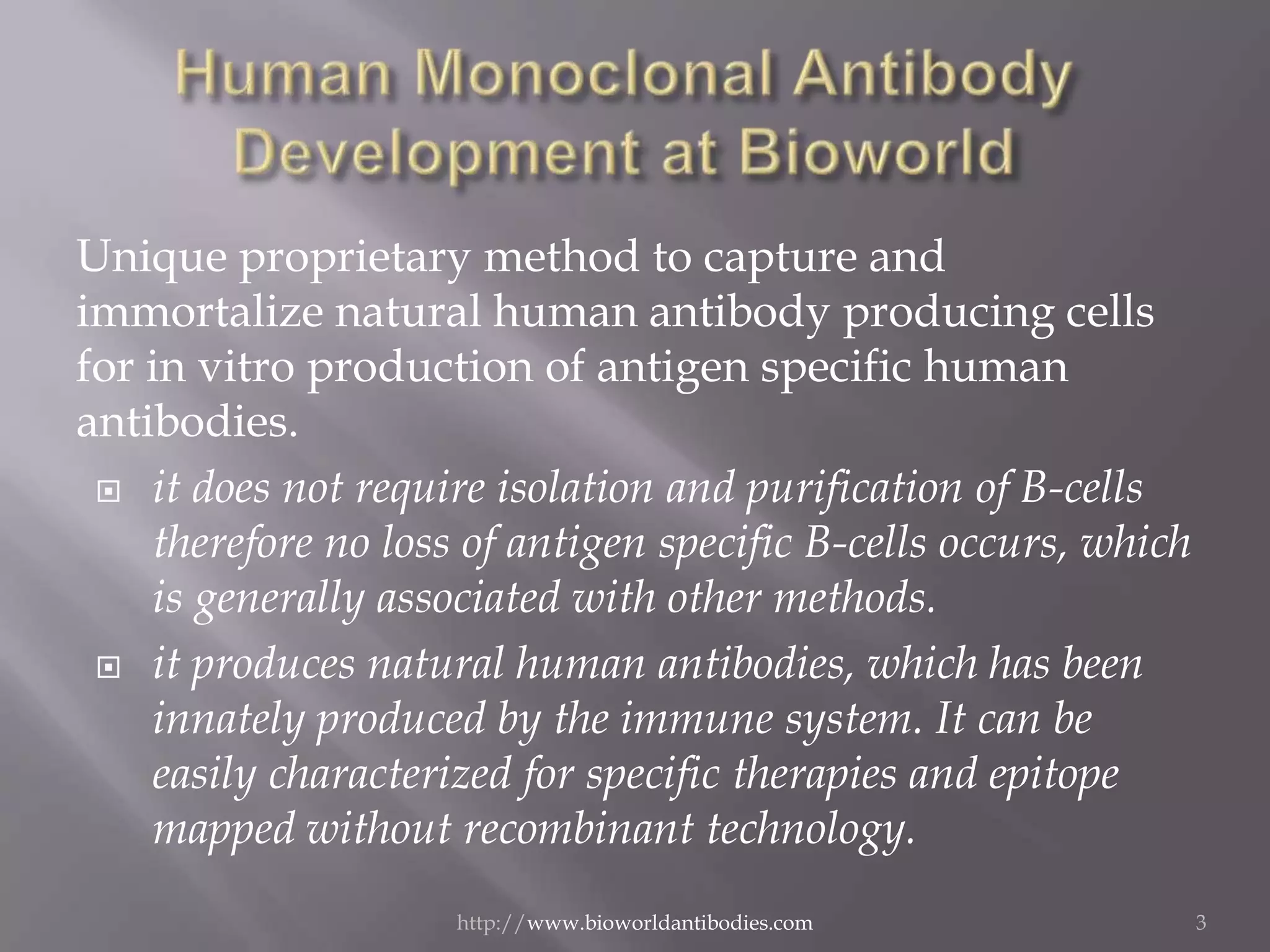 Human monoclonal antibody development | PPTX