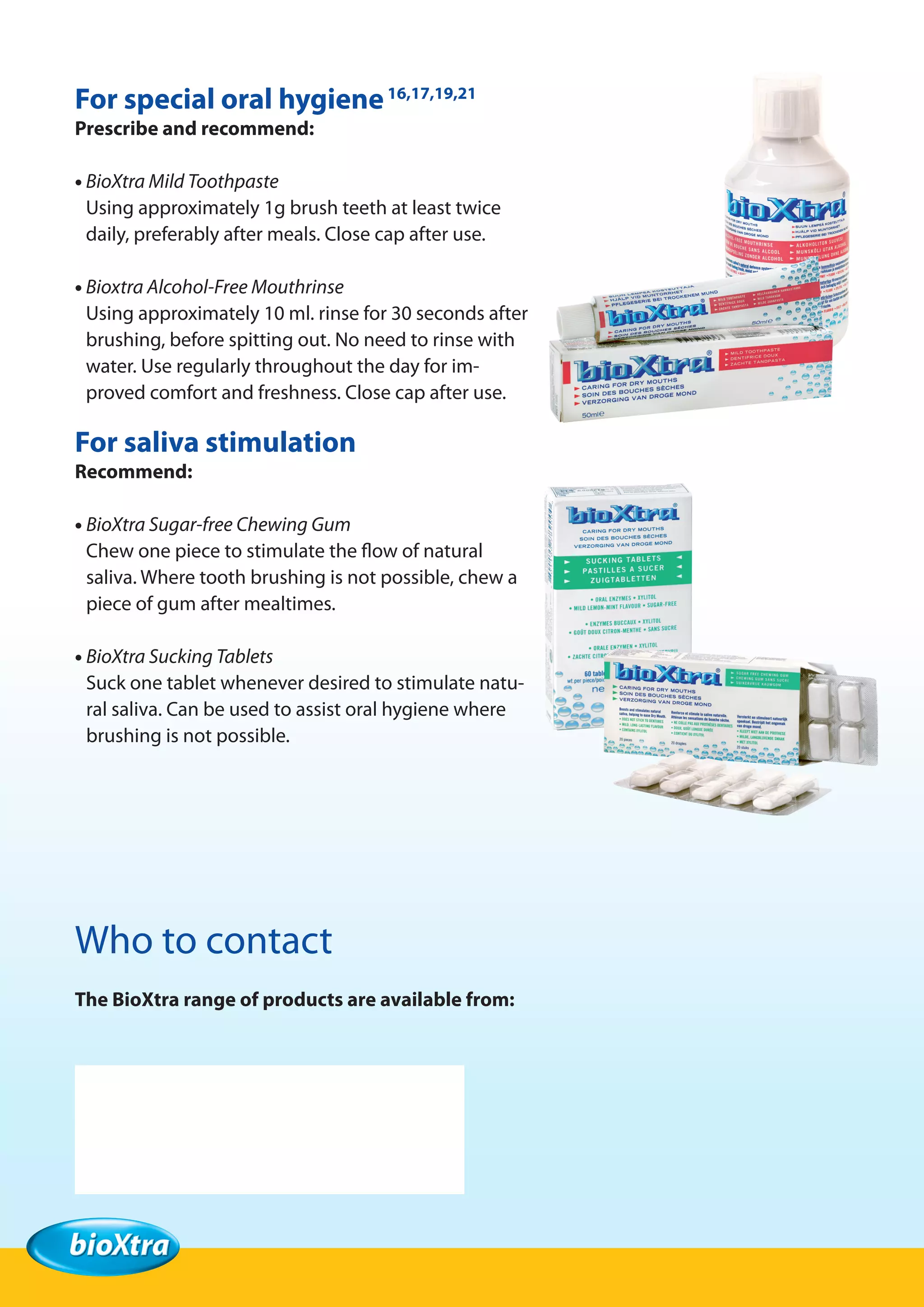 Bioxtra Brochure for Healthcare Professionals | PDF