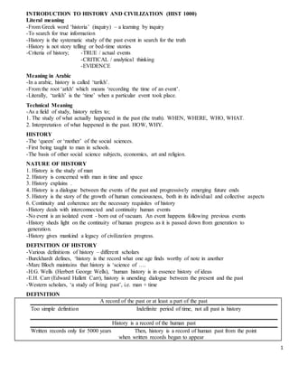 Compilation History Notes (All Chapter) | DOCX