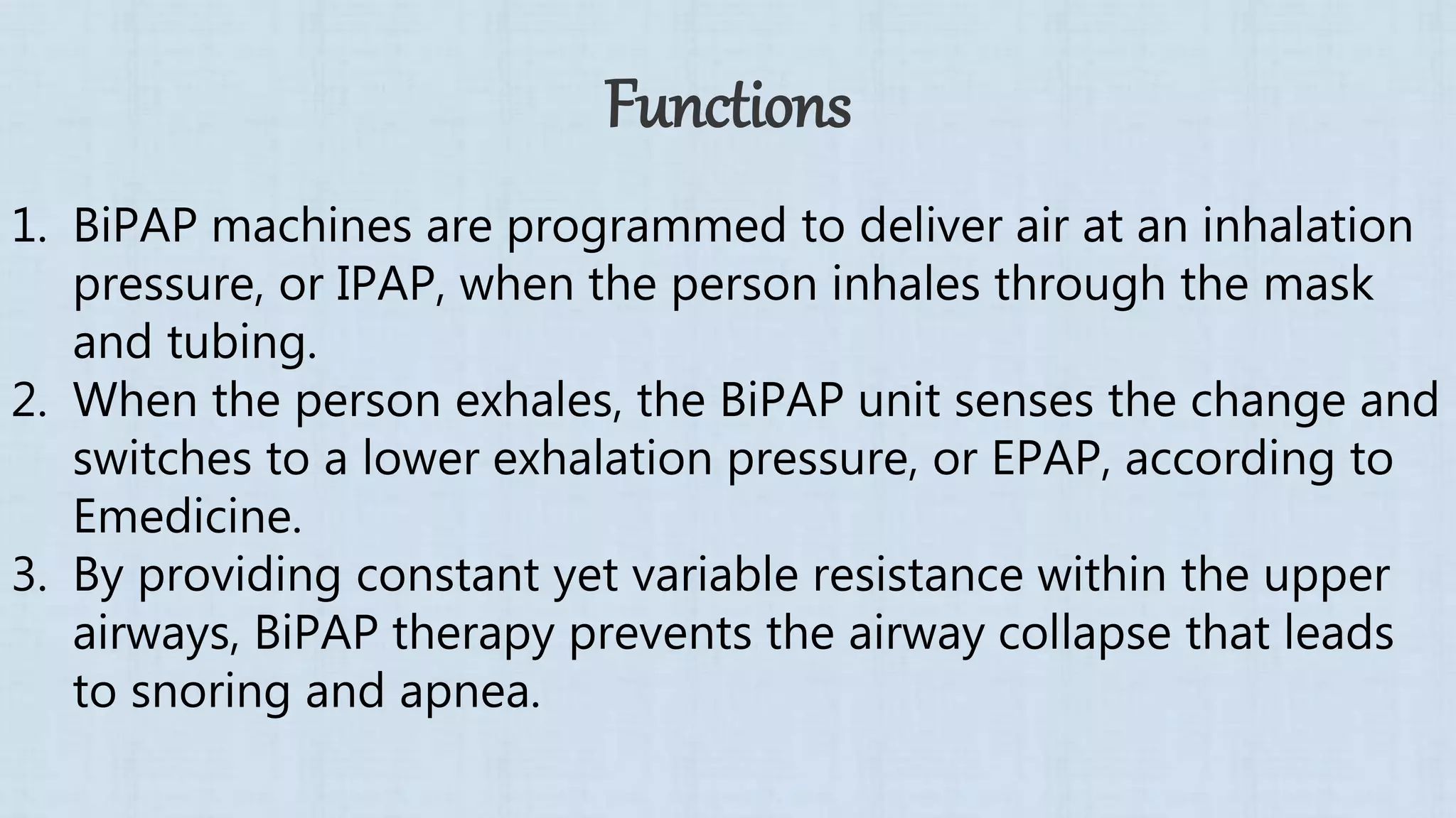Bi pap machines | PPTX