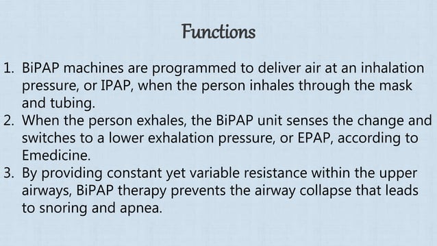 Bi pap machines | PPTX