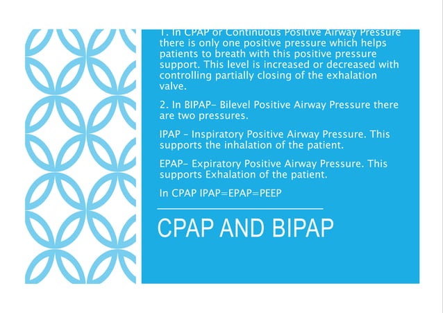 Bi pap -ppt | PPTX | Lung and Respiratory Health | Diseases and Conditions