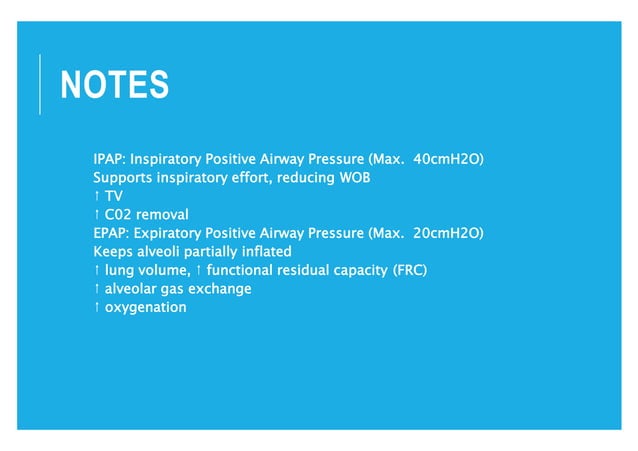 Bi pap -ppt | PPTX | Lung and Respiratory Health | Diseases and Conditions