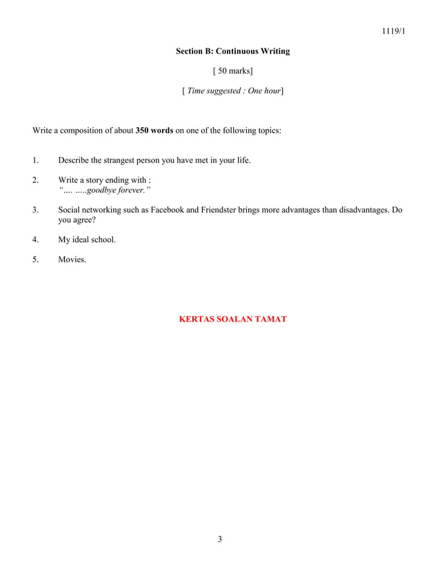 Bi paper 1 spm trial 2013 | PDF