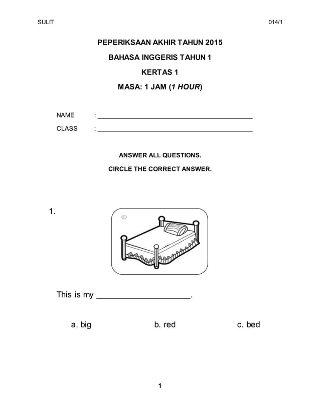 Bi paper 1 year1 2015 | PDF