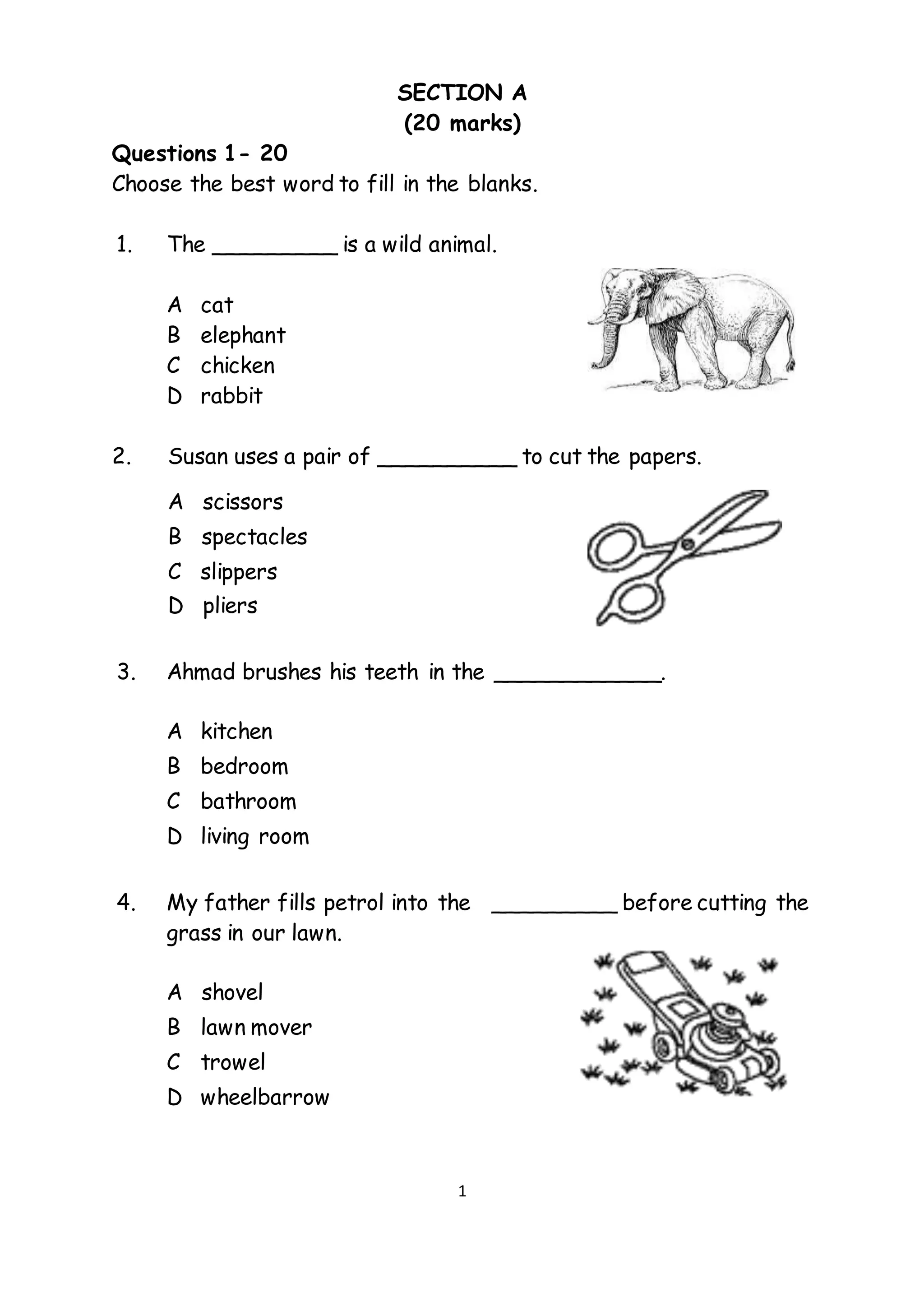 Bi paper 1 yr 3 | DOCX