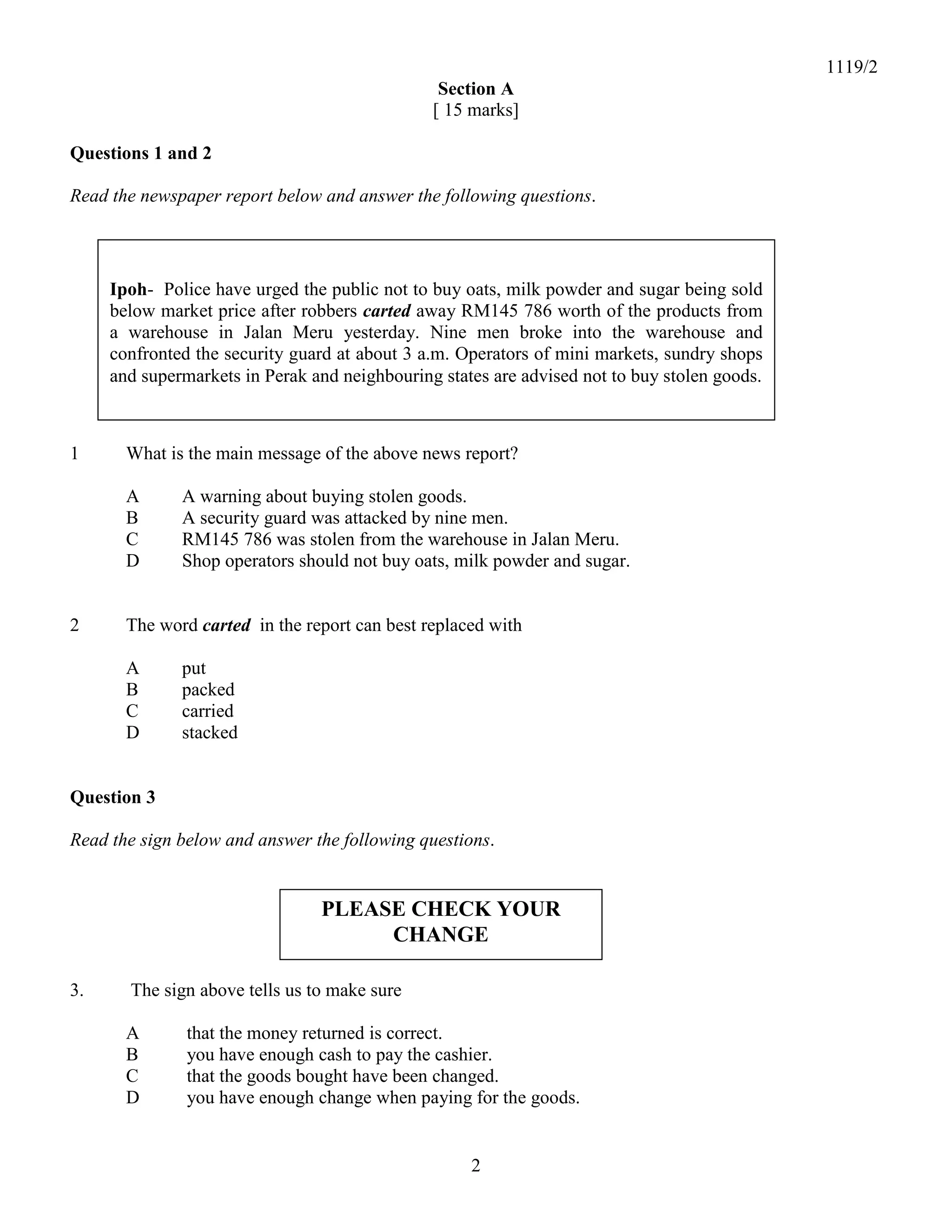 Bi paper 2 spm trial 2013 | PDF