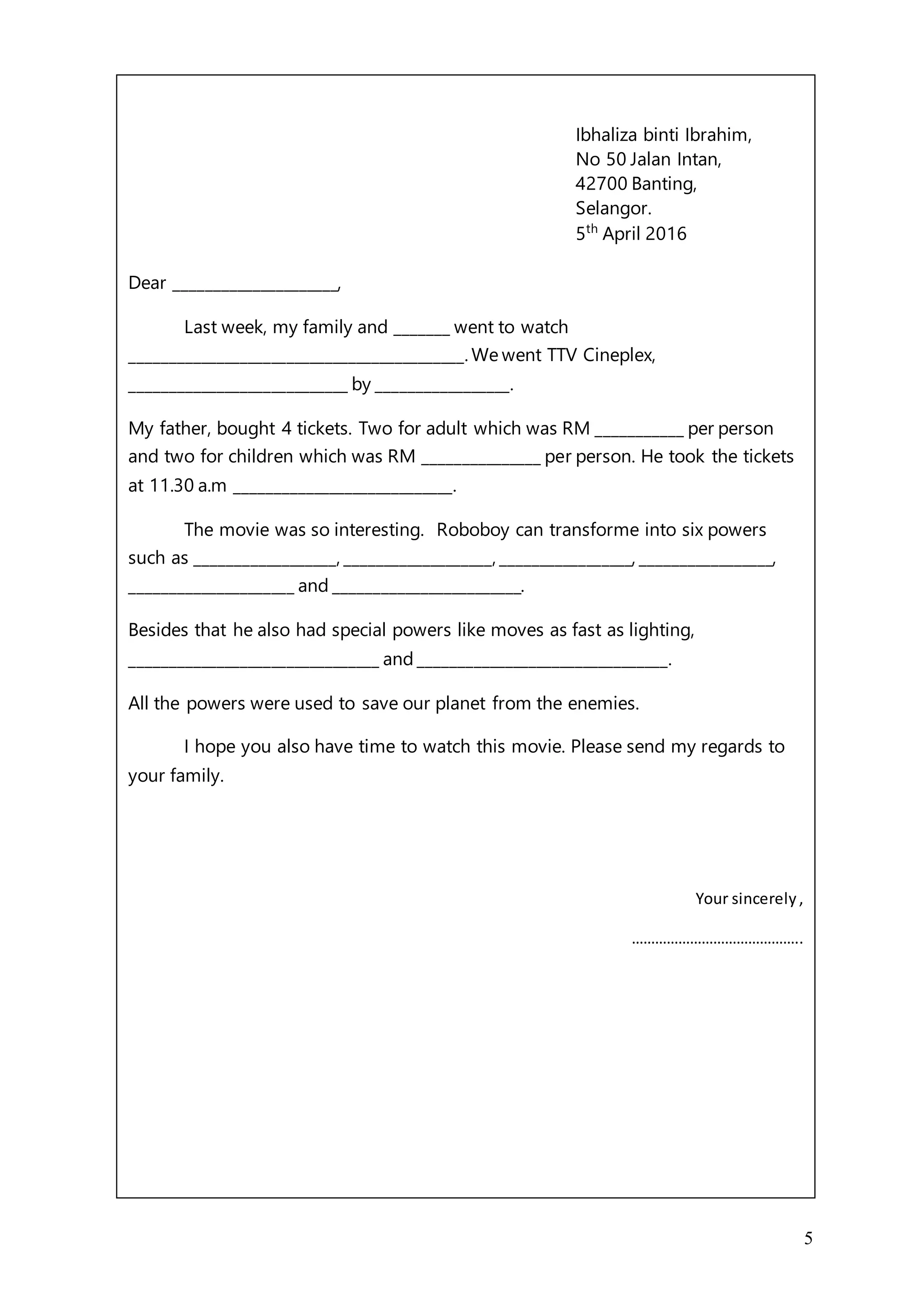 Bi penulisan tahun 5 2016 ppt cg sarmilah | DOCX