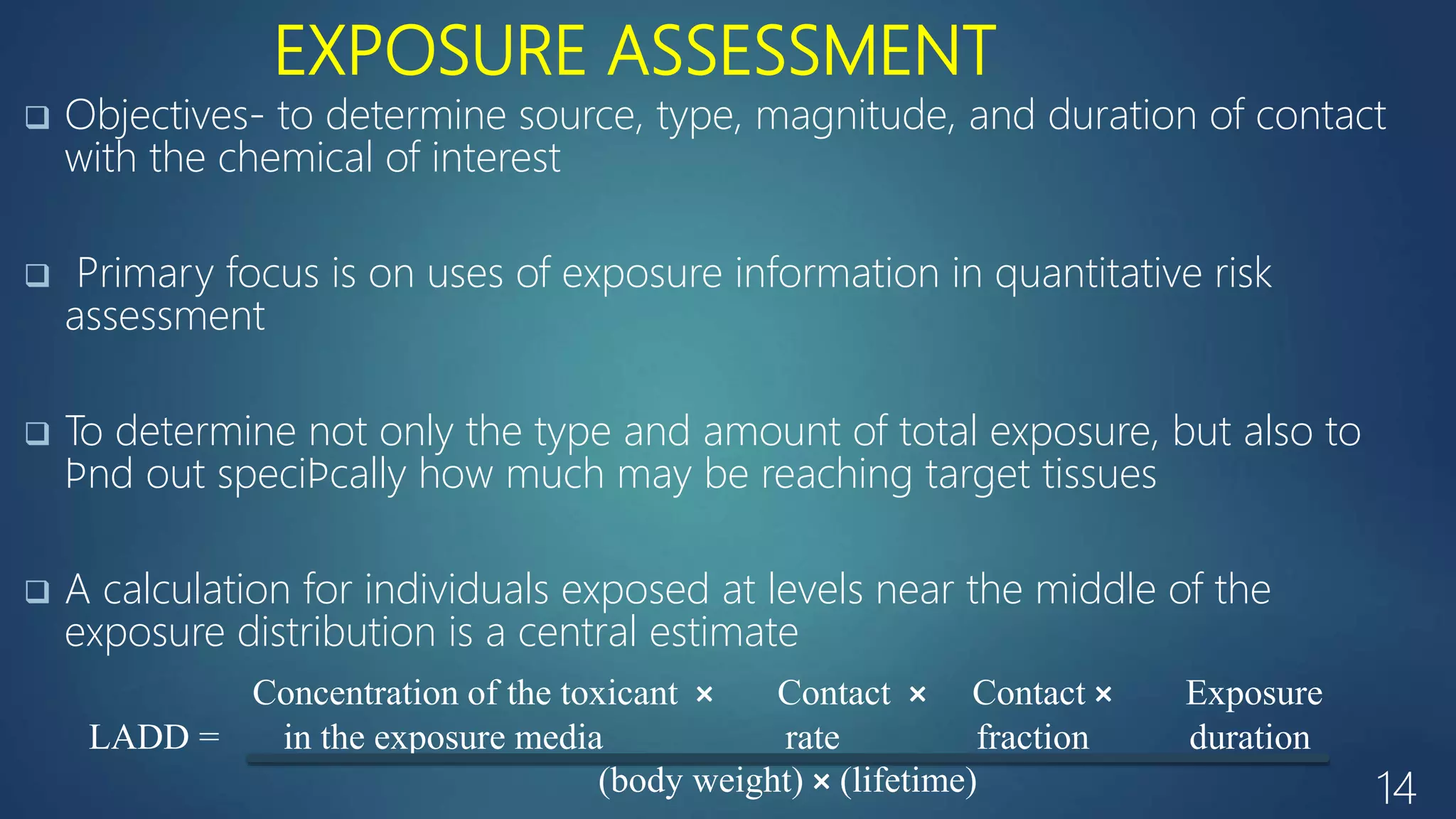 Toxicological risk assessment of chemicals | PPTX