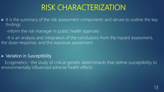 Toxicological risk assessment of chemicals | PPTX