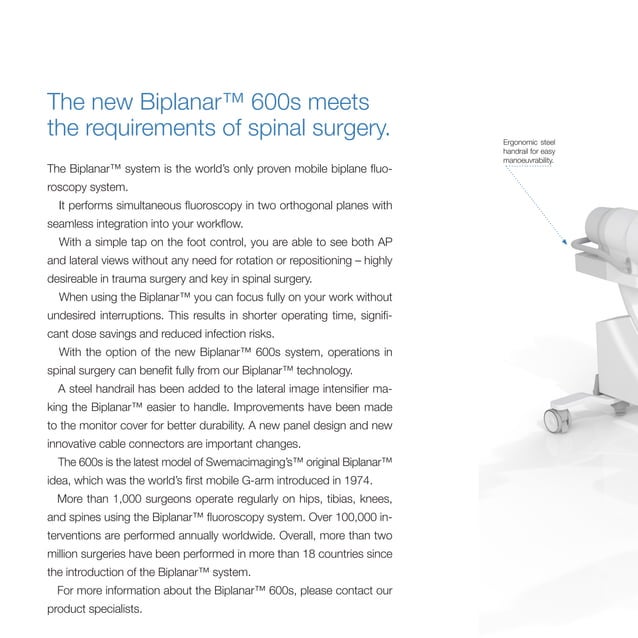 Biplanar 600s catálogo | PDF | Surgery | Medical Health