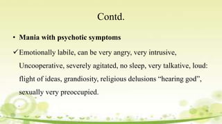 Bipolar and affective disorder (mania) | PPT
