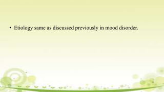 Bipolar and affective disorder (mania) | PPTX