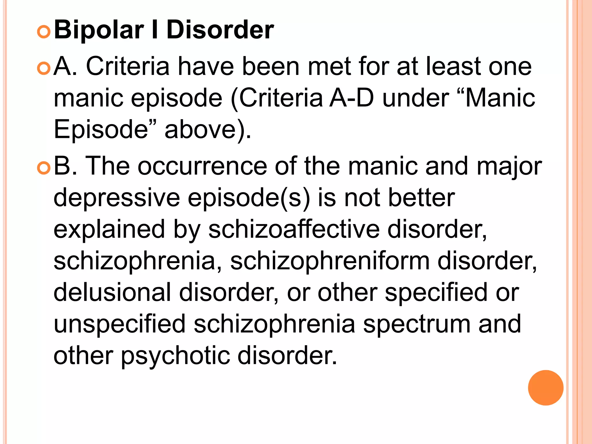 Bipolar and related disorders | PPTX