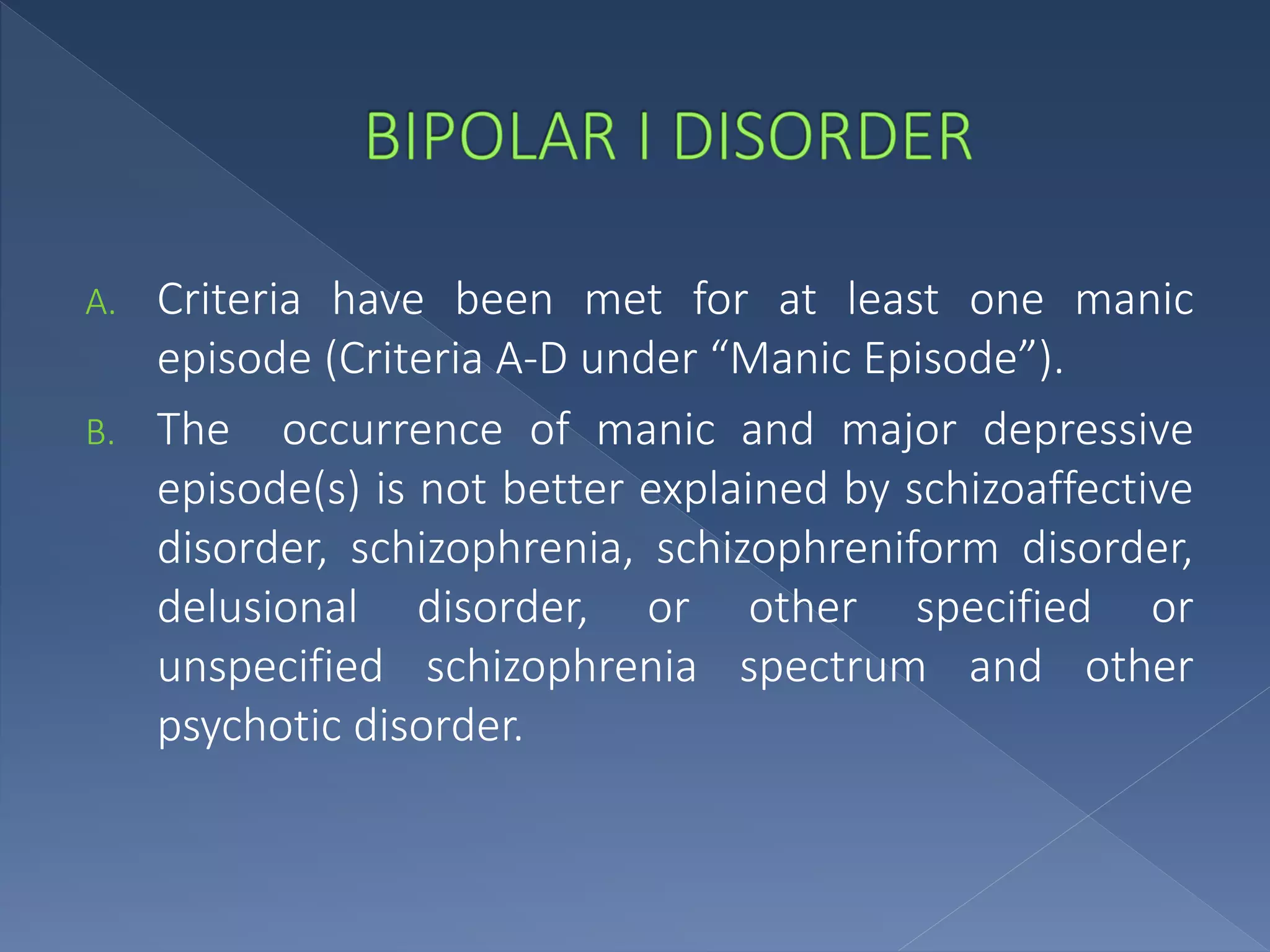 Bipolar and related disorders | PPTX