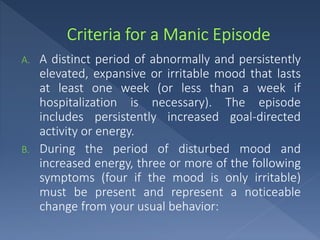 Bipolar and related disorders | PPTX