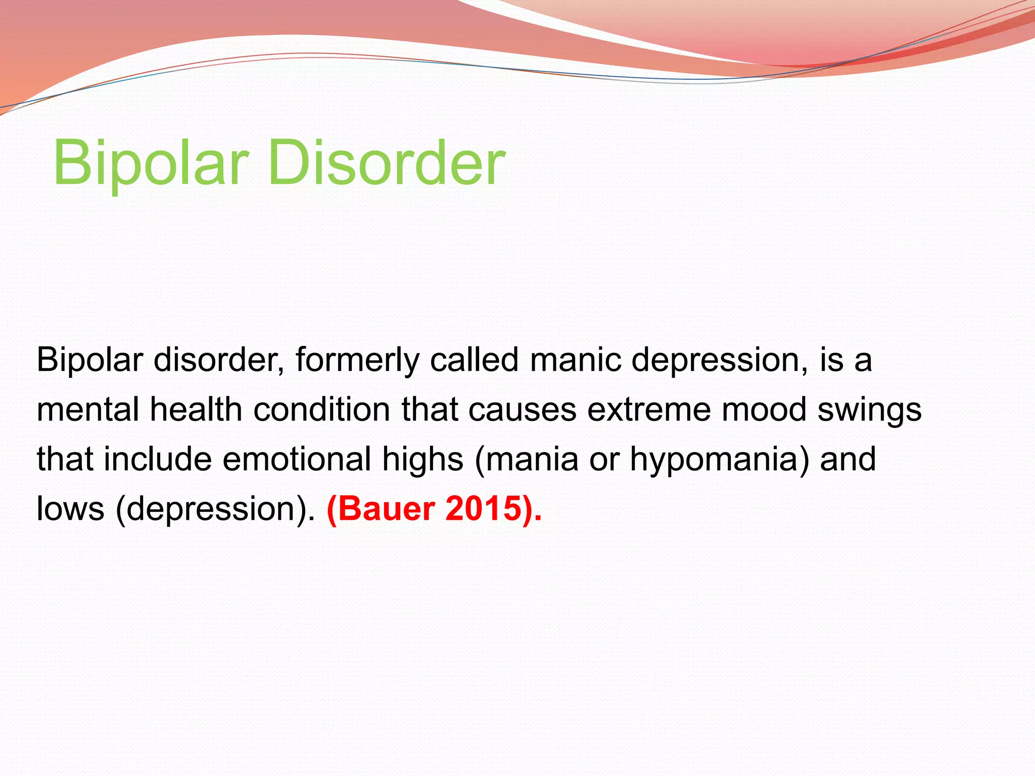 Bipolar and related disorders | PPTX