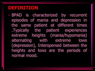 Bipolar disorder | PPTX
