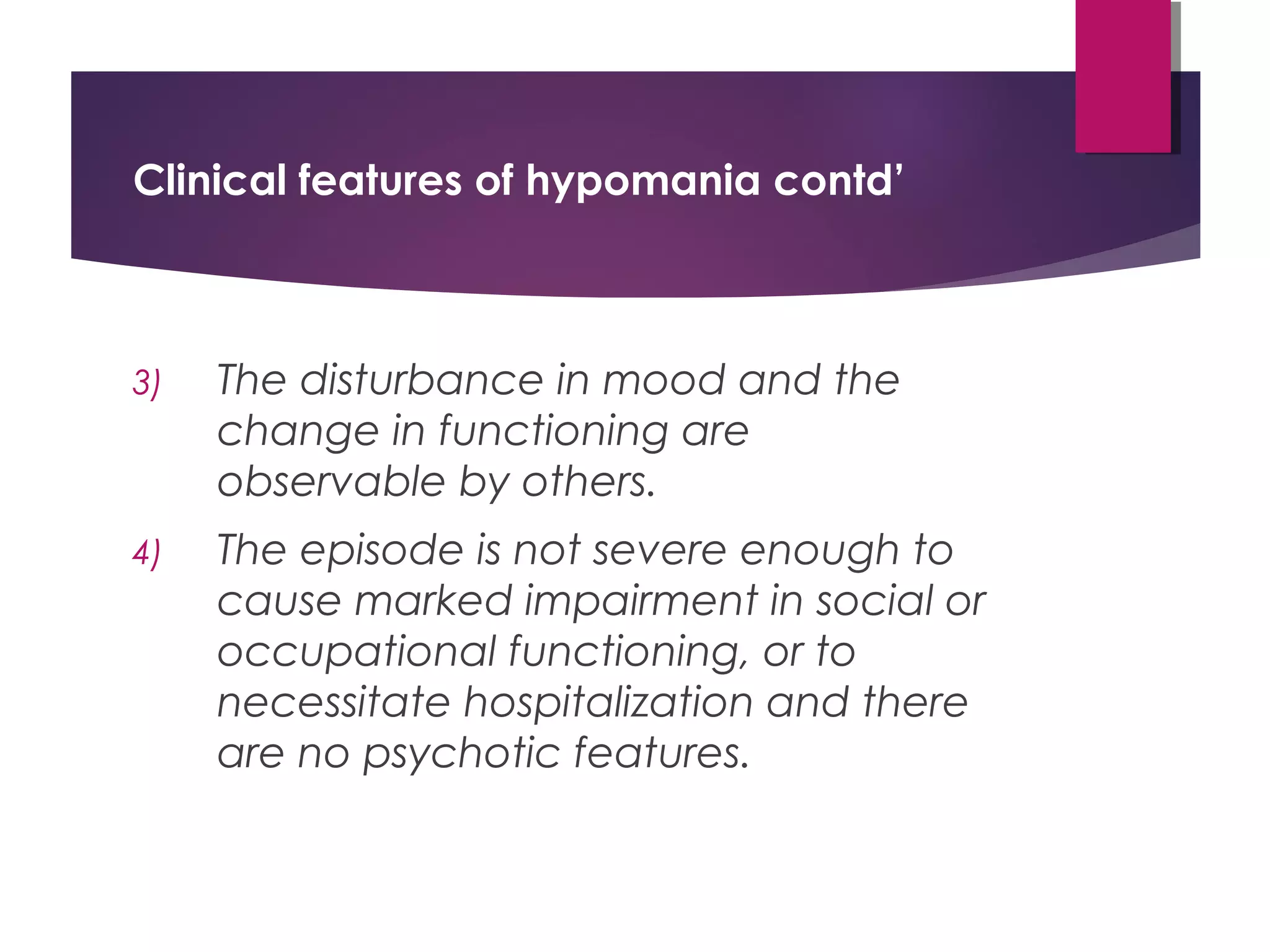 Bipolar disorder Lecture notes ppt | PPT