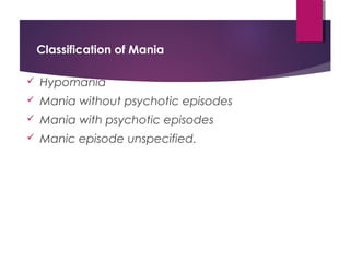 Bipolar disorder Lecture notes ppt | PPT
