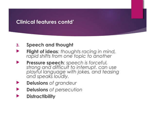 Bipolar disorder Lecture notes ppt | PPT | Mental Health | Diseases and ...