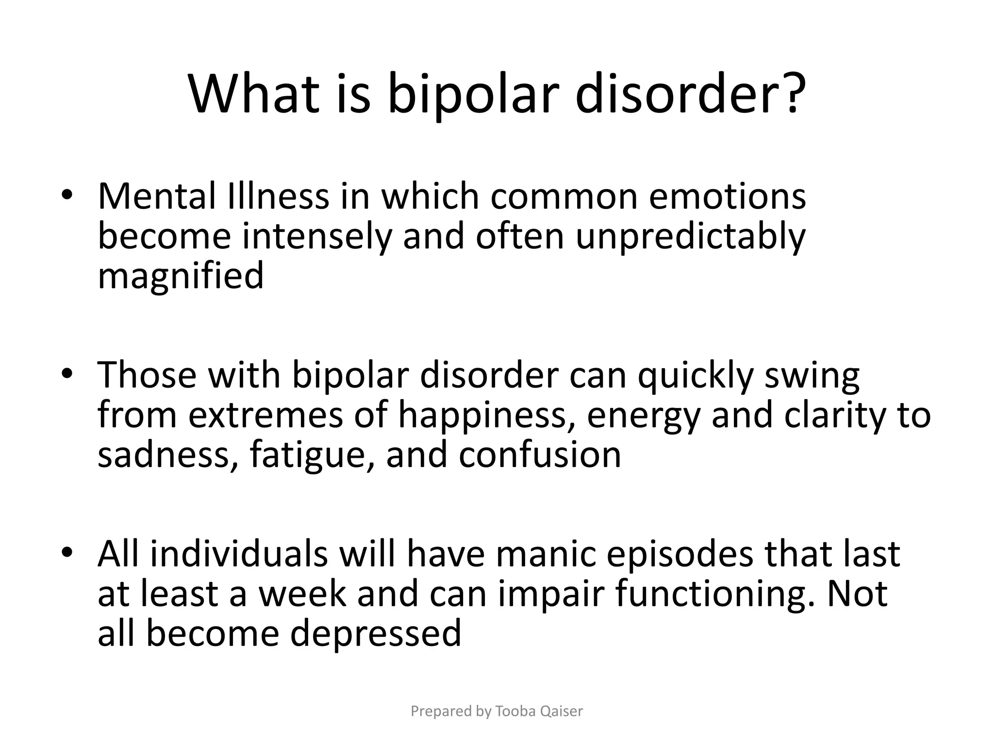 Bipolar disorder | PPTX