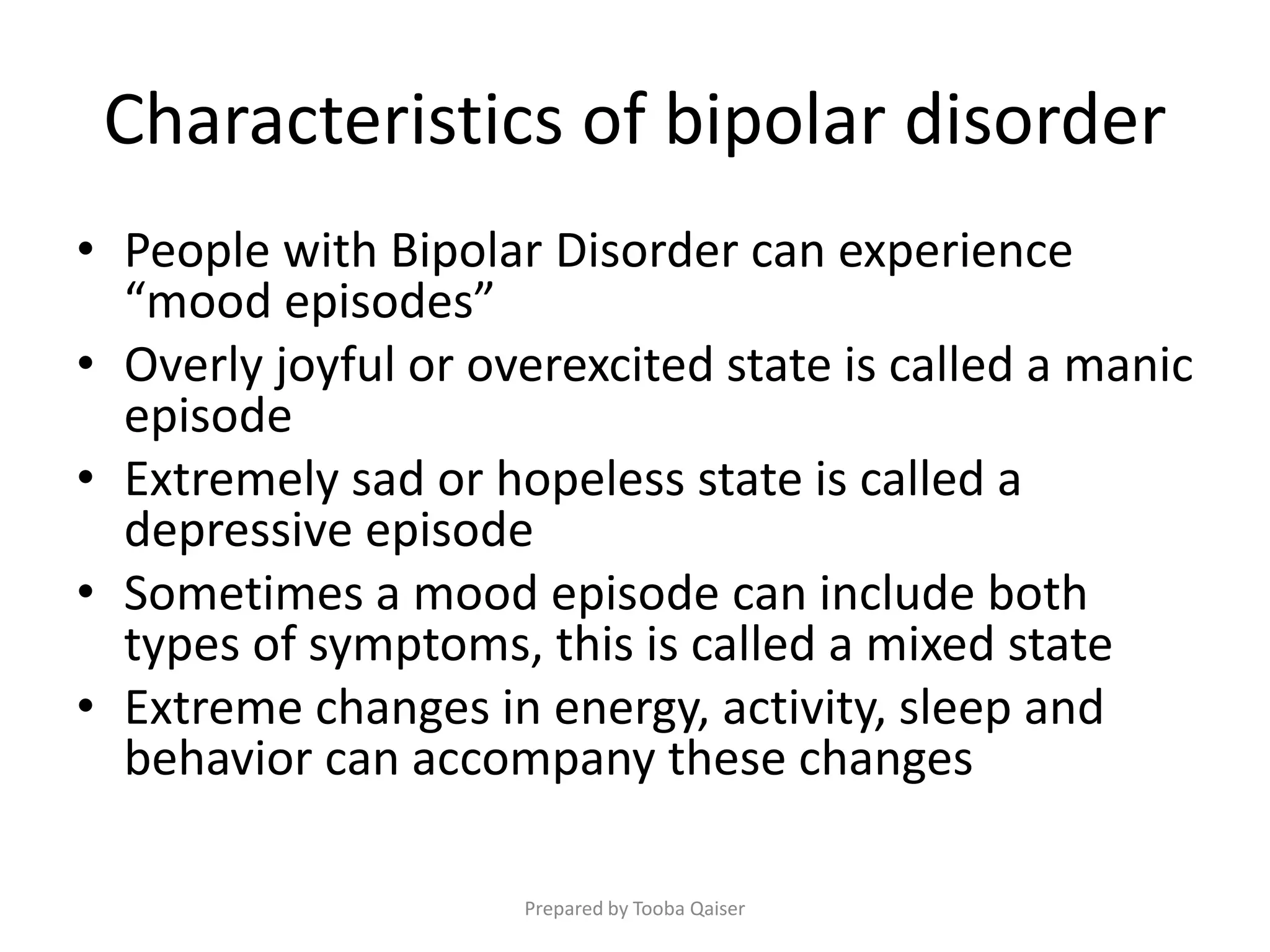 Bipolar disorder | PPTX