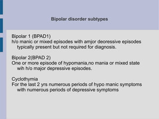 Bipolar disorder by dr ajay nihalani | PPT | Mental Health | Diseases ...