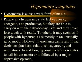 Bipolar disorder, depression & History | PPT