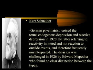 Bipolar disorder, depression & History | PPT