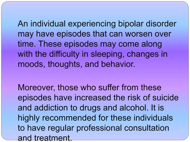 Bipolar disorder in children and teenagers | PPT