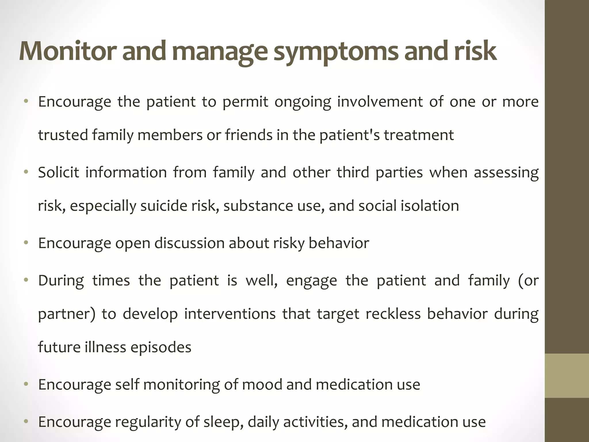 Bipolar disorder management | PPTX