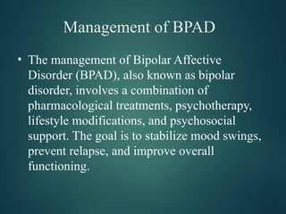 Addressing Bipolar mood disorder with care and compassion | PPTX