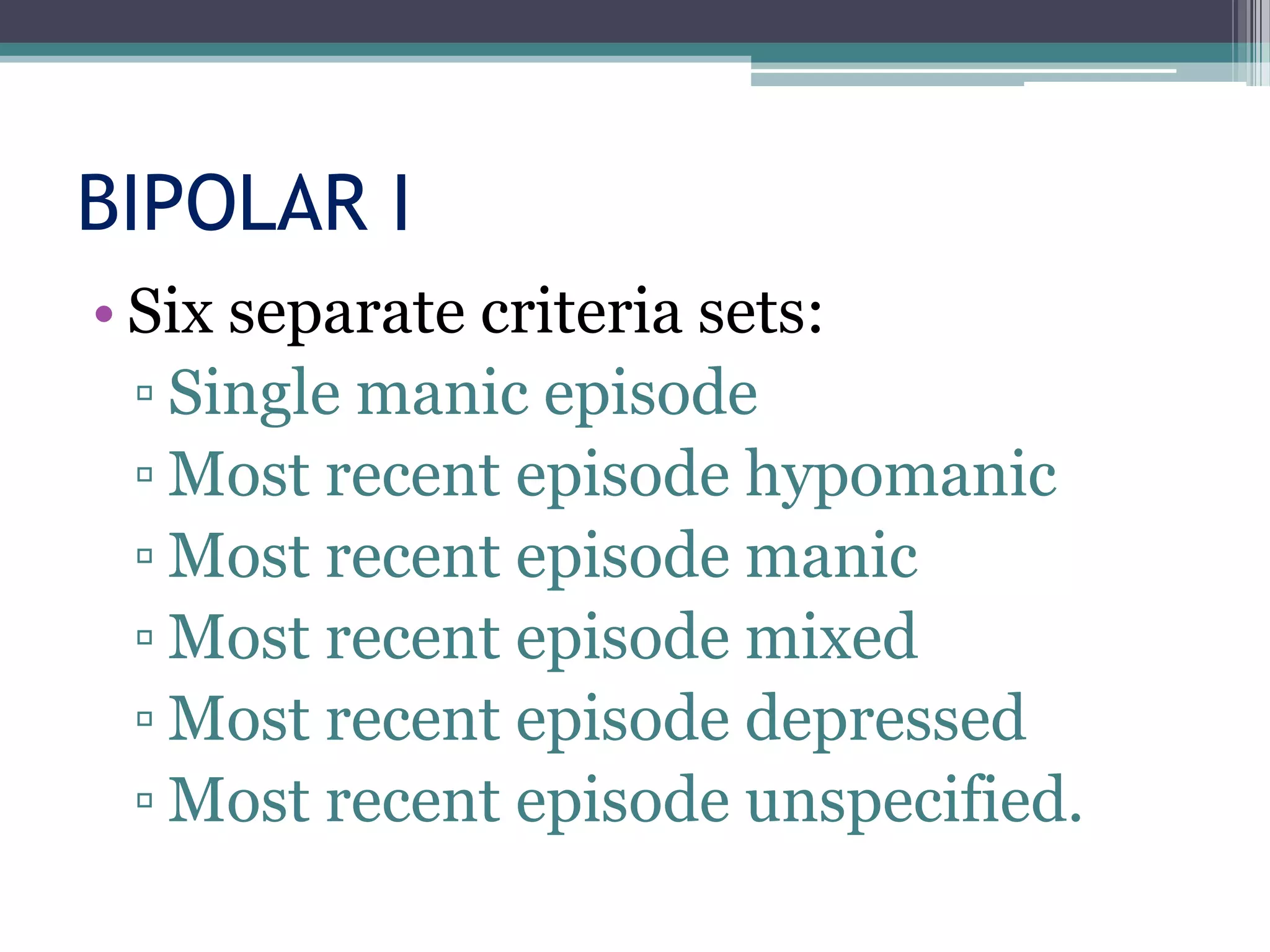 Bipolar disorders | PPTX
