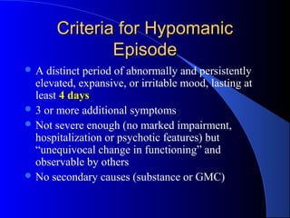 Bipolar disorders [2002] | PPTX