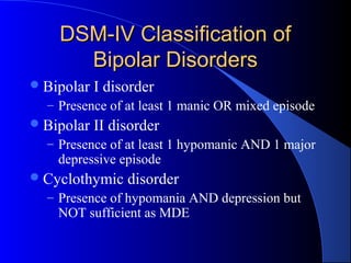 Bipolar disorders [2002] | PPTX