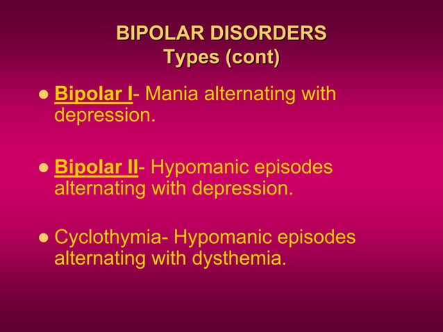 Bipolar Disorders DSM V.ppt | Mental Health | Diseases and Conditions