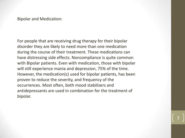 Bipolar disorder treatment | PPTX | Mental Health | Diseases and Conditions