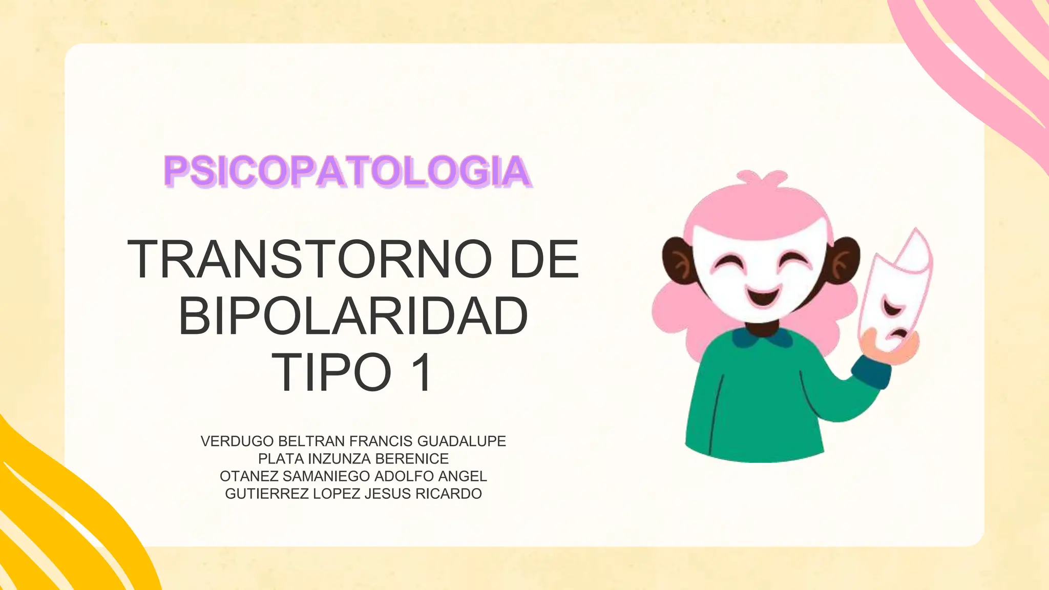 BIPOLARIDAD TIPO 1 tipos de bipolaridad | PPTX