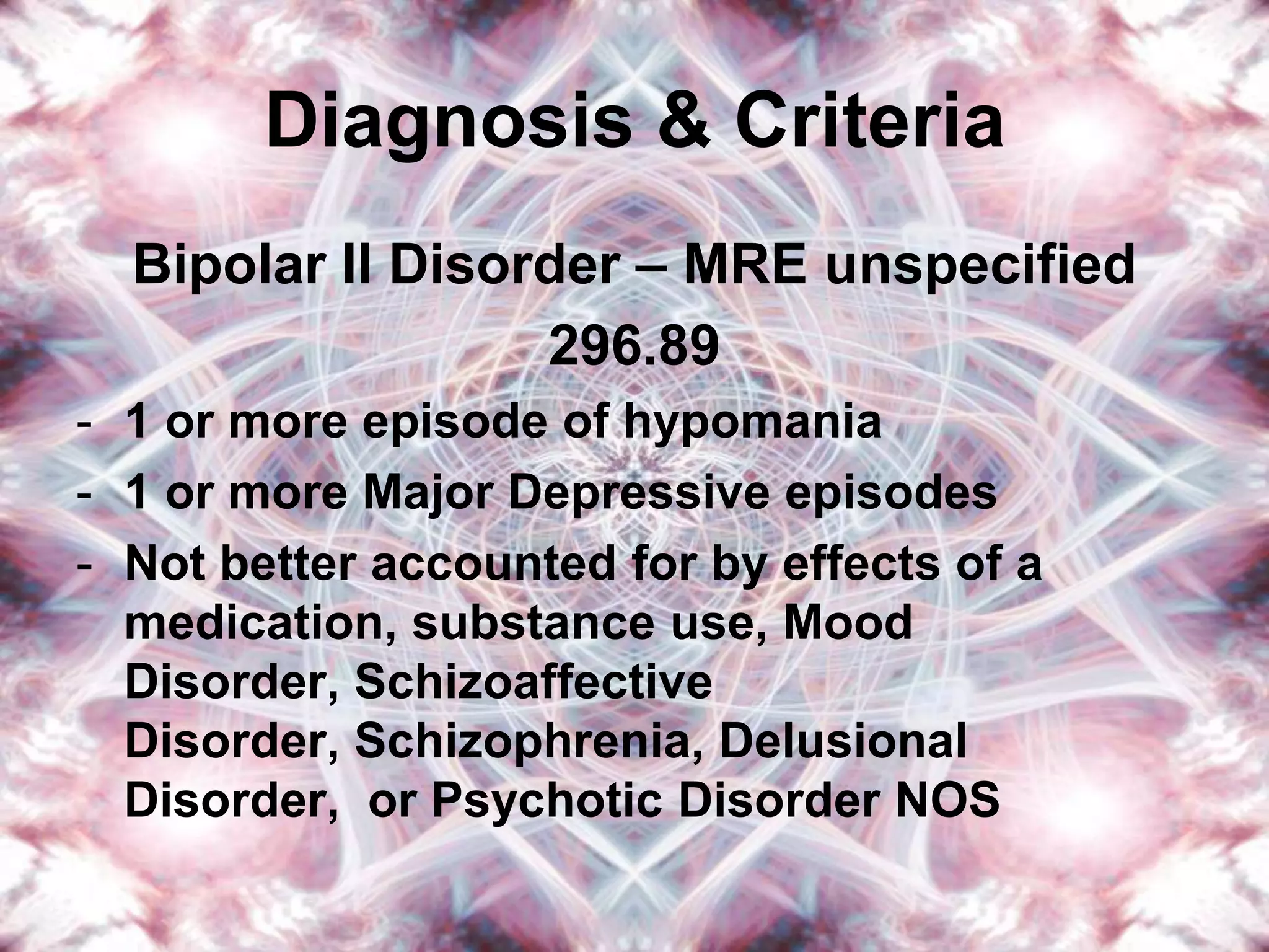 Bipolar Ii Disorder Presentation | PPTX
