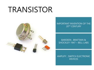 Bipolar junction transistor | PPTX