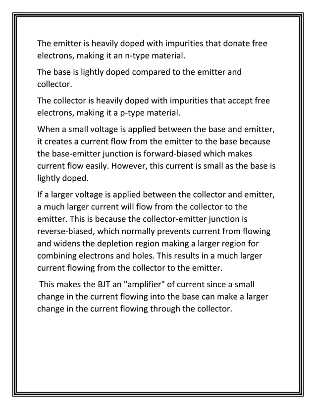 Bipolar Junction Transistor.pdf | Consumer Electronics | Technology & Computing