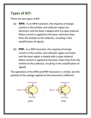 Bipolar Junction Transistor.pdf | Consumer Electronics | Technology ...