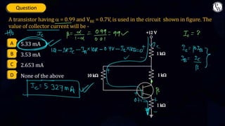 Bipolar Junction Transistor 04 _ Class Notes __ (Ashoka B - AE_JE ...