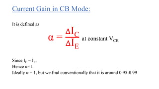 Bipolar Junction Transistors PPT physics | PPTX